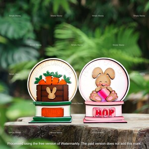 Cottontail Mini DIY Snow Globe Insert, Easter Insert, Bunny Craft, Globe Insert, Changeable ...