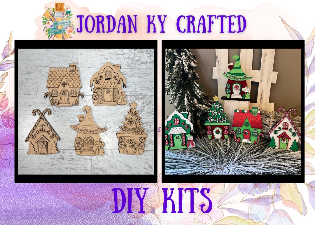 Whimsical DIY Christmas Village, Christmas House Craft Kit, North Pole ...