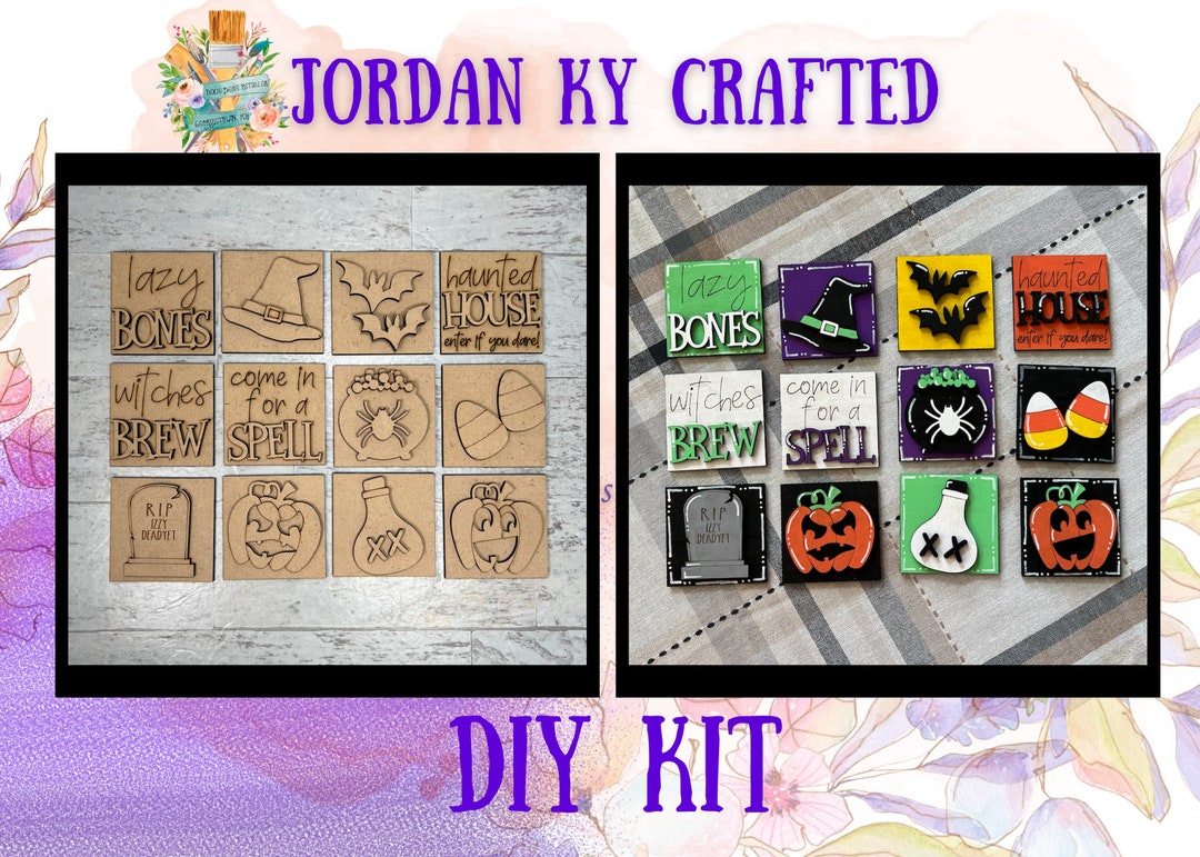 Mini Haunted House DIY Tiles, Mini Halloween Tiles, Spooky Inserts, Boo ...
