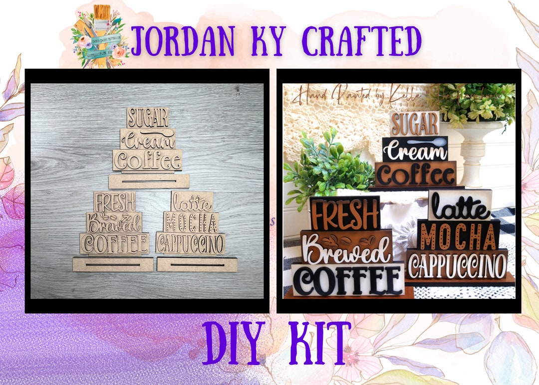 Coffee Word Stacker, Word Stack Base, DIY Latte Word Decor, Mocha Word ...