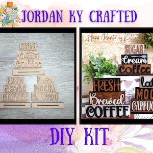 Coffee Word Stacker, Word Stack Base, DIY Latte Word Decor, Mocha Word ...