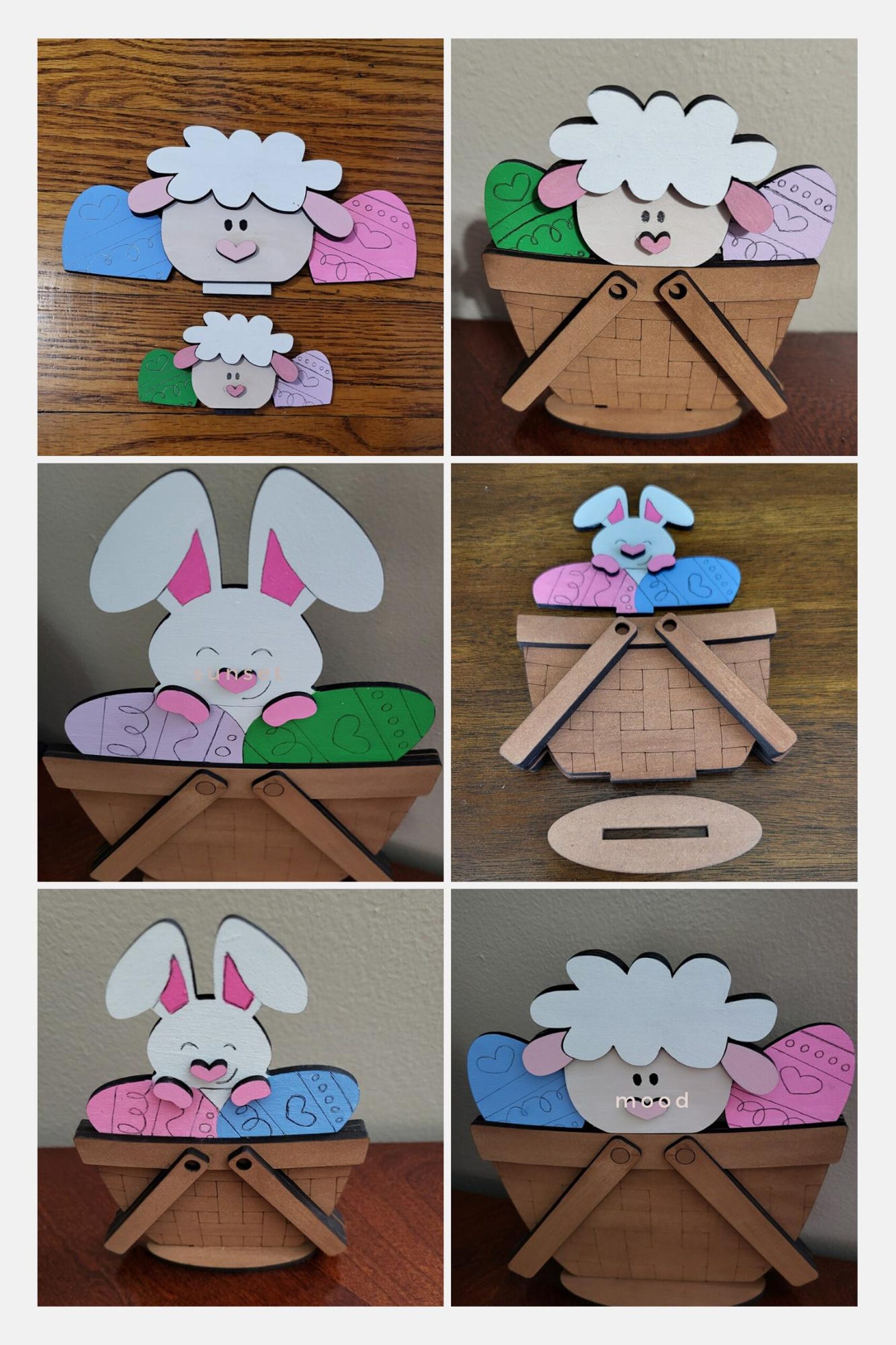 Chick DIY Basket Insert, Bunny Flower Basket, Easter Craft, Flower ...