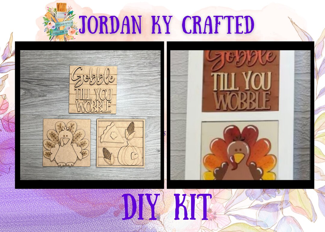 Turkey DIY Ladder Tiles, Thanksgiving DIY Inserts, Interchangeable ...