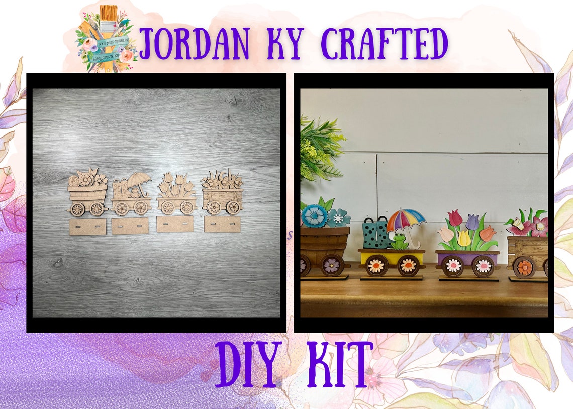 Train Spring Add-on DIY Kit, Flower Train, - Etsy