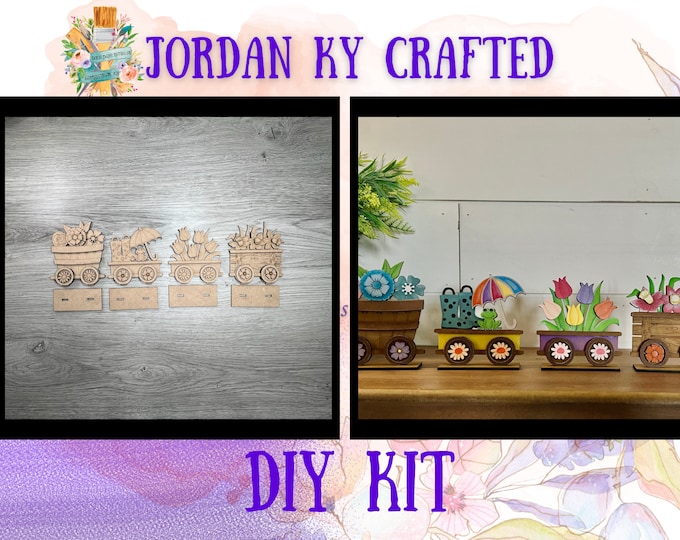 Spring Train Add-on DIY Kit, Flower Train, April Showers Train, Spring ...