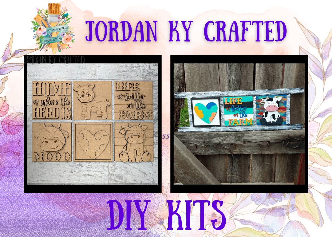 Dairy Cow Ladder Tiles, Holstein Cows DIY Inserts, Interchangeable ...