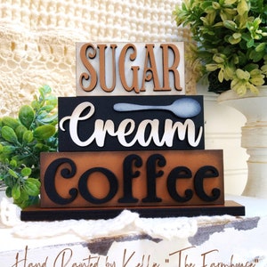 Coffee Word Stacker, Word Stack Base, DIY Latte Word Decor, Mocha Word ...