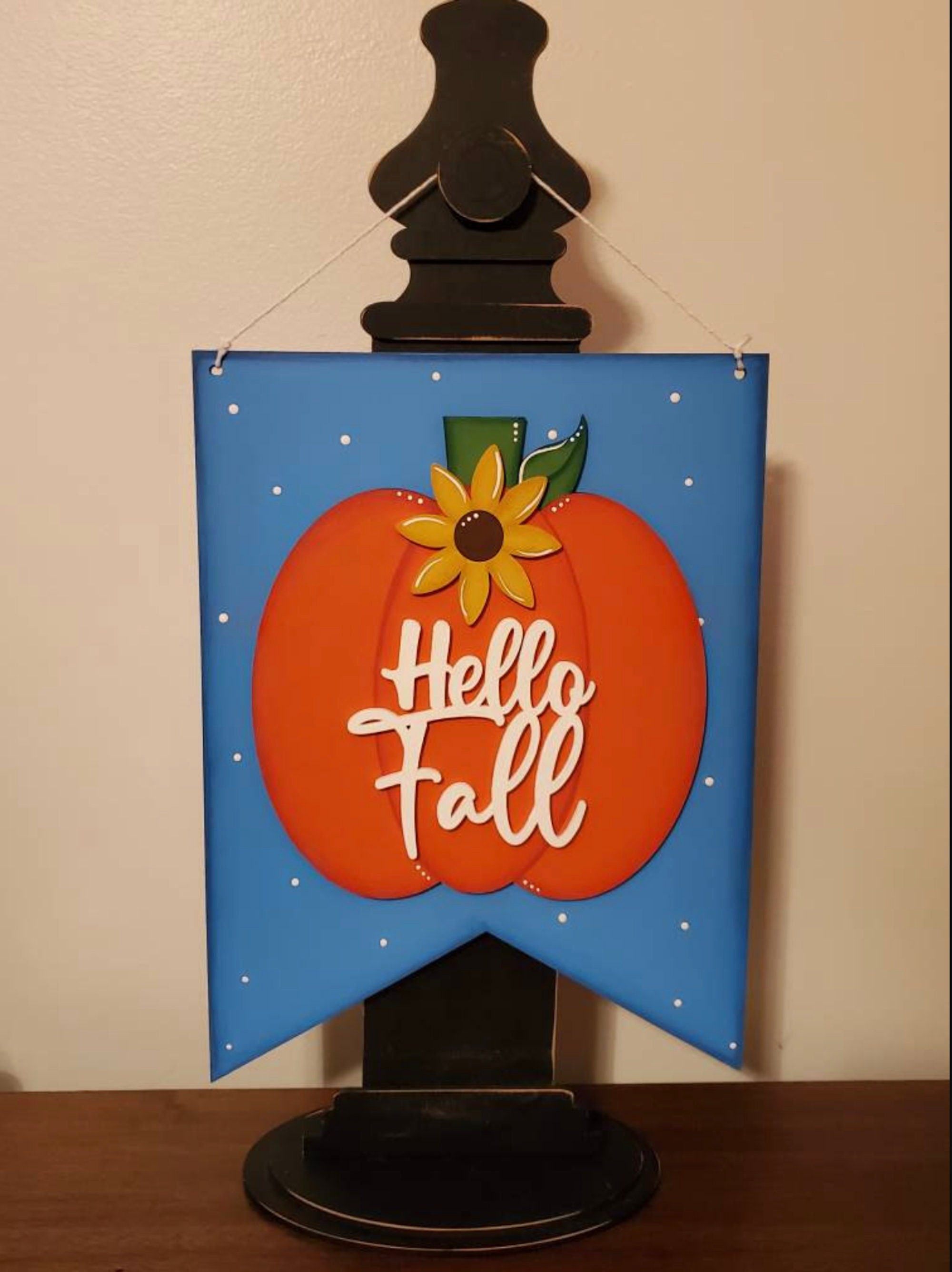 Hello Fall Display Pumpkin Display Hello Fall Banner - Etsy