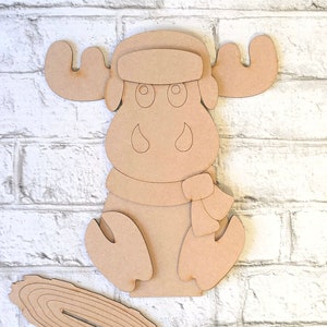 Moose Woodland DIY Friend, DIY Moose Sitter, Winter Moose, Winter Moose ...