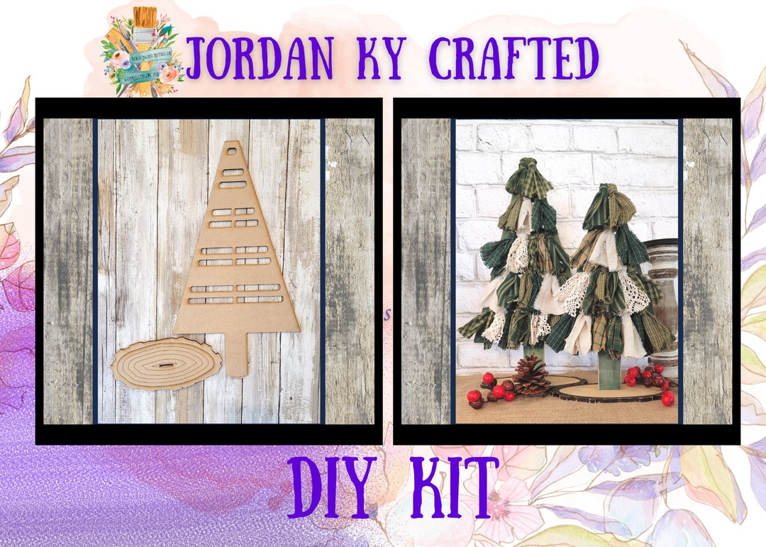 Rag Tie Trees, DIY Trees Kit, Tree Shelf Sitters, Rag Tie Garland, Tree ...