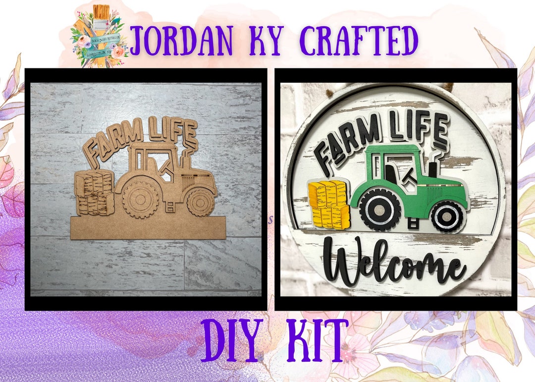 Farm Life Sign Insert, Tractor Insert, Farmhouse Hanging Sign, Farm ...