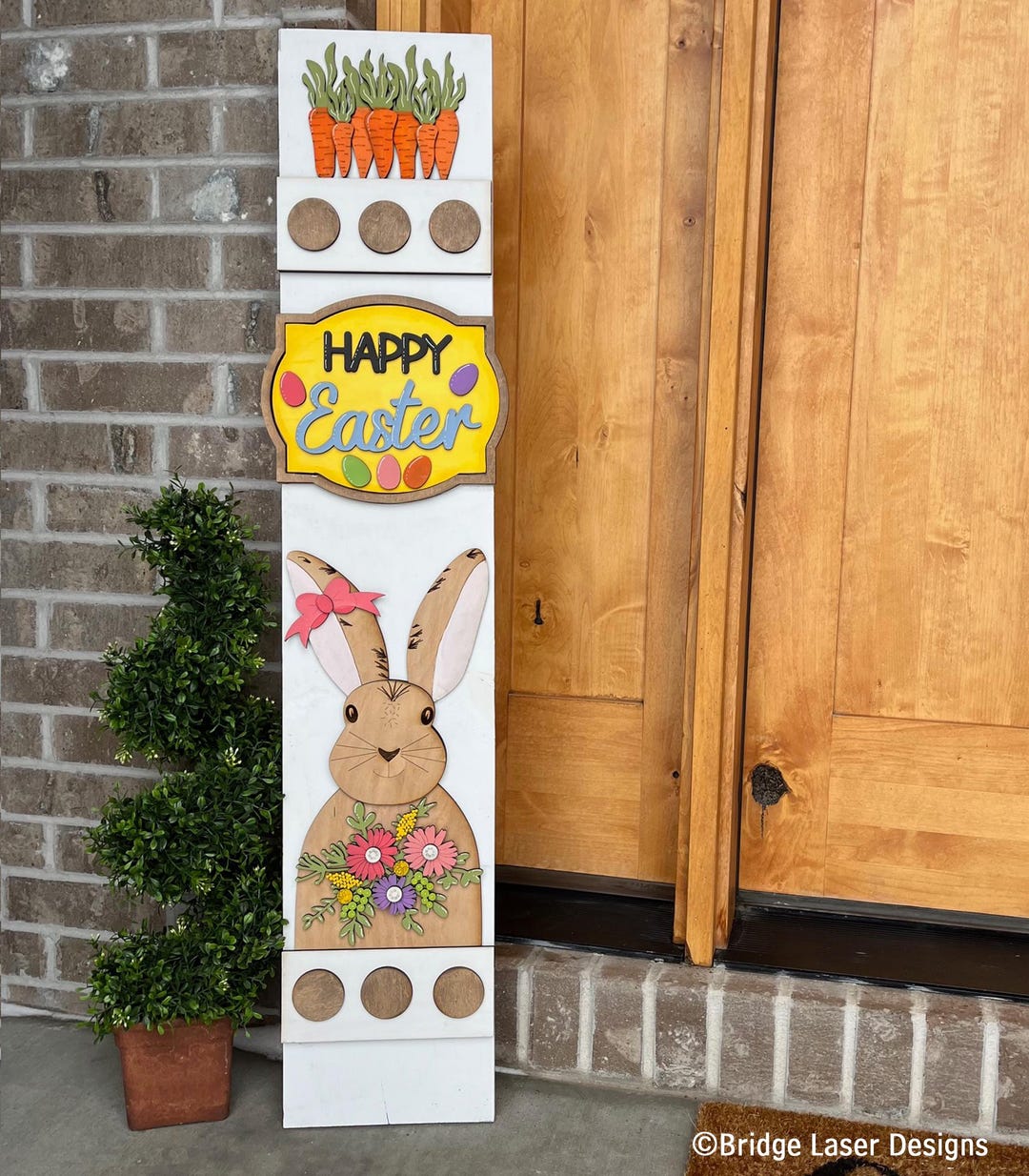 TTP Easter Bunny DIY Porch Leaner, Interchangeable Porch Leaner ...