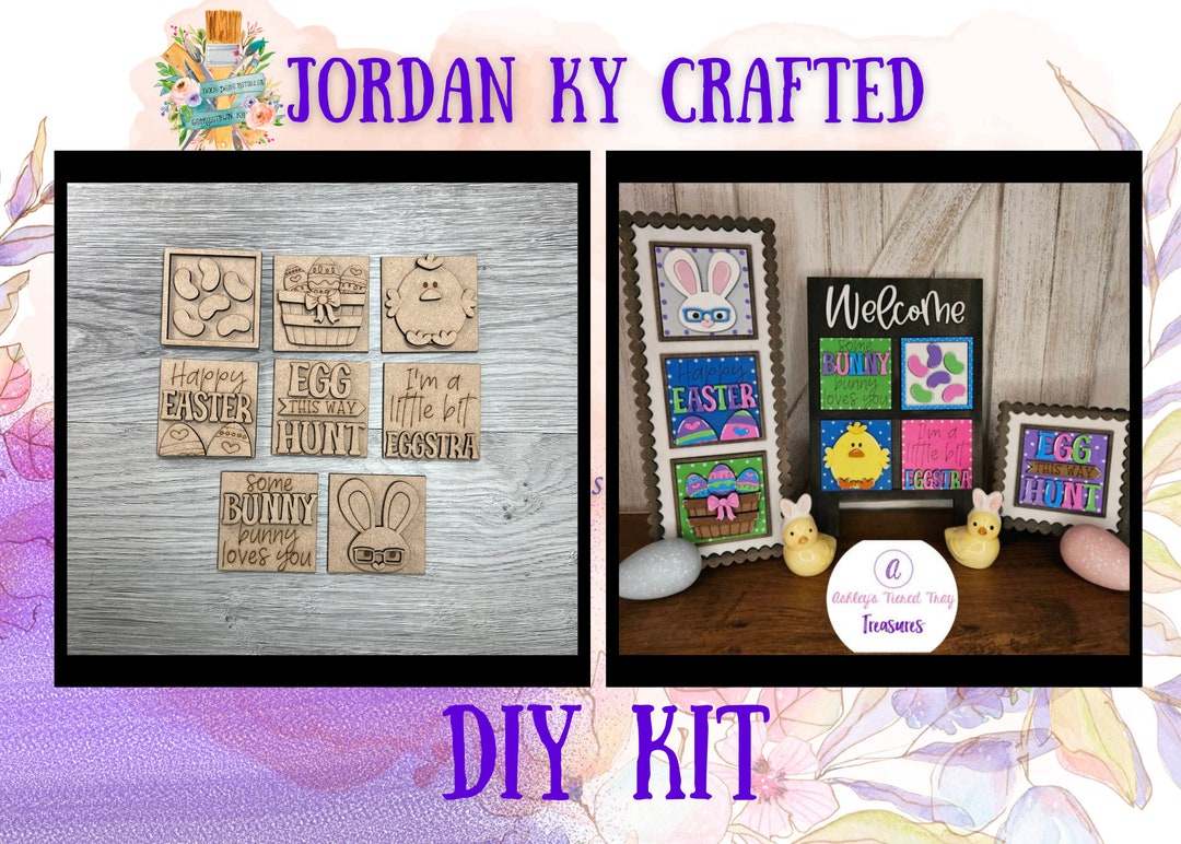 Mini Easter DIY Tiles, Tiny Easter Inserts, Leaning Ladder Mini Tiles ...