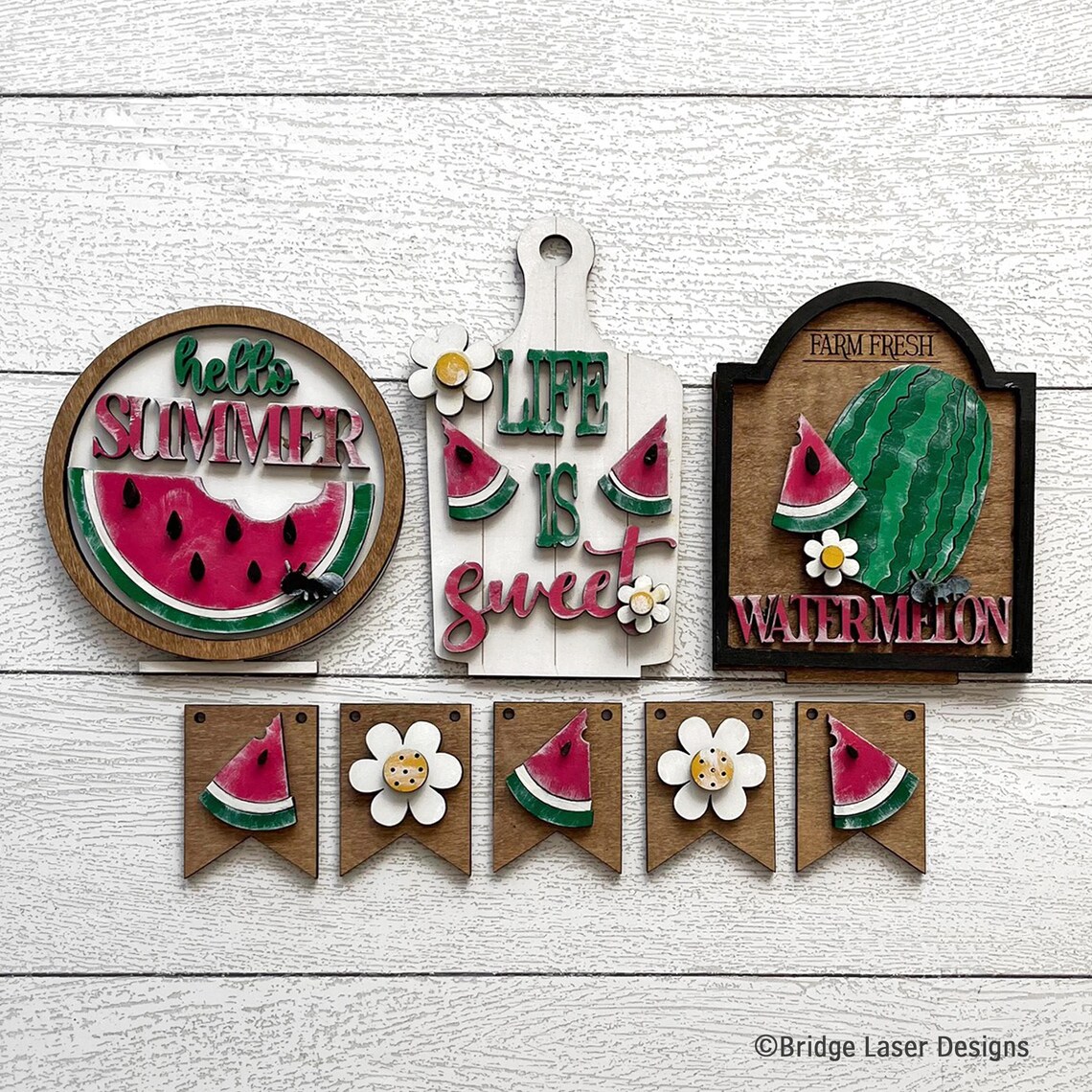 Park Bench Watermelon DIY Insert, - Etsy