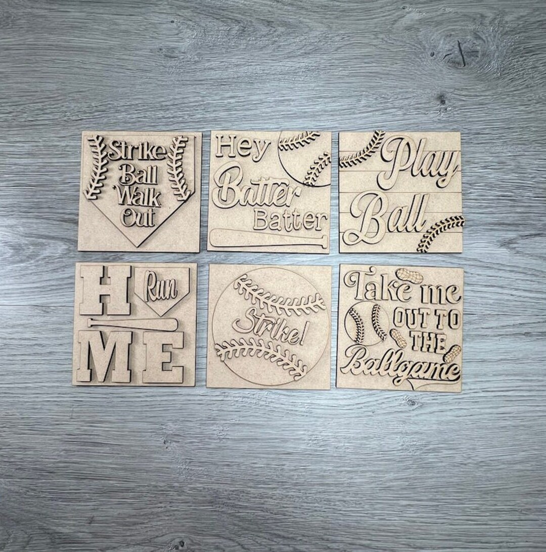 Baseball DIY Ladder Tiles, Baseball Interchangeables, Summer Tiles ...