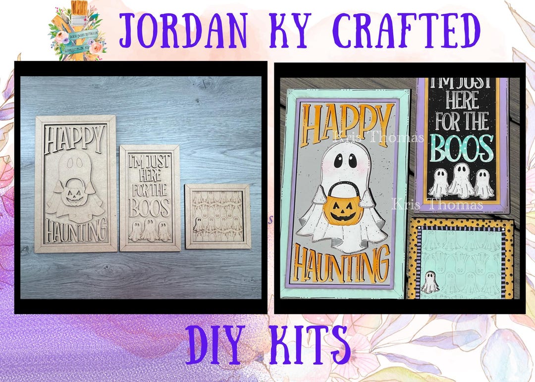 Halloween Boo DIY Signs, Halloween Craft Kit, Ghost Signs - Etsy