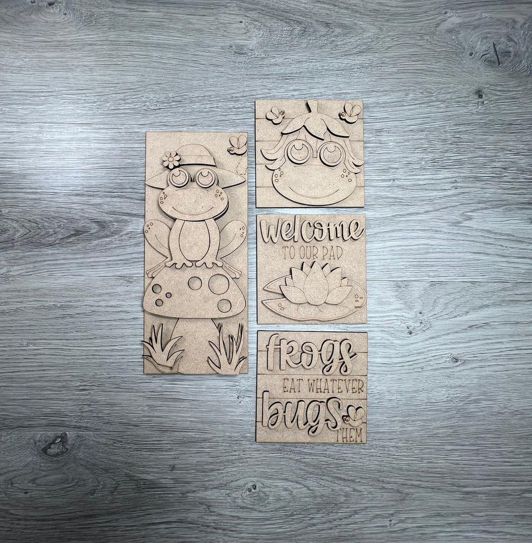 Welcome to Our Pad DIY Ladder Tiles, Spring Frog Tiles, Frog Tiles ...