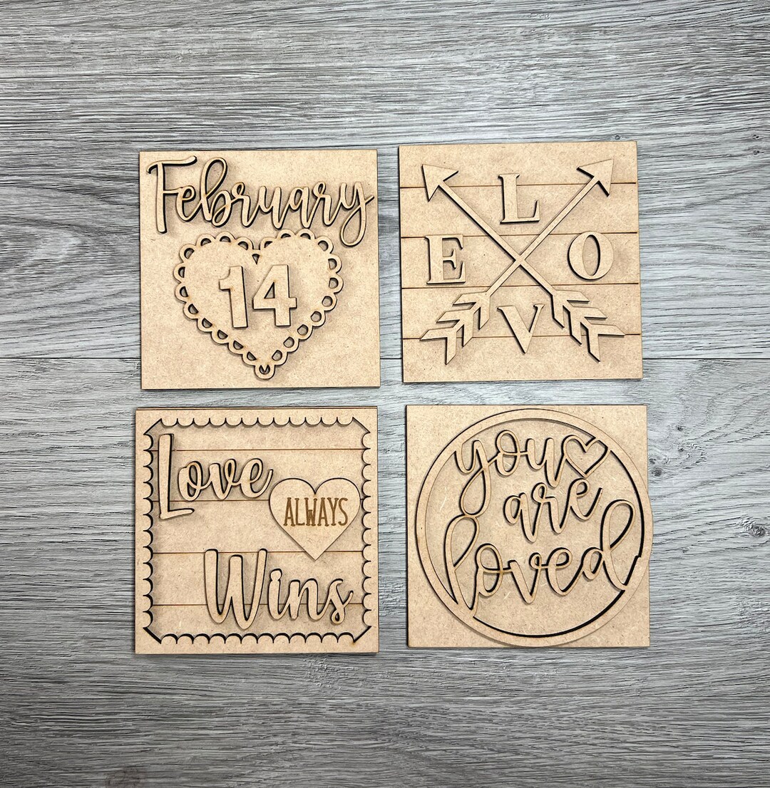 You Are Loved DIY Ladder Tiles, Valentine Interchangeable Signs ...