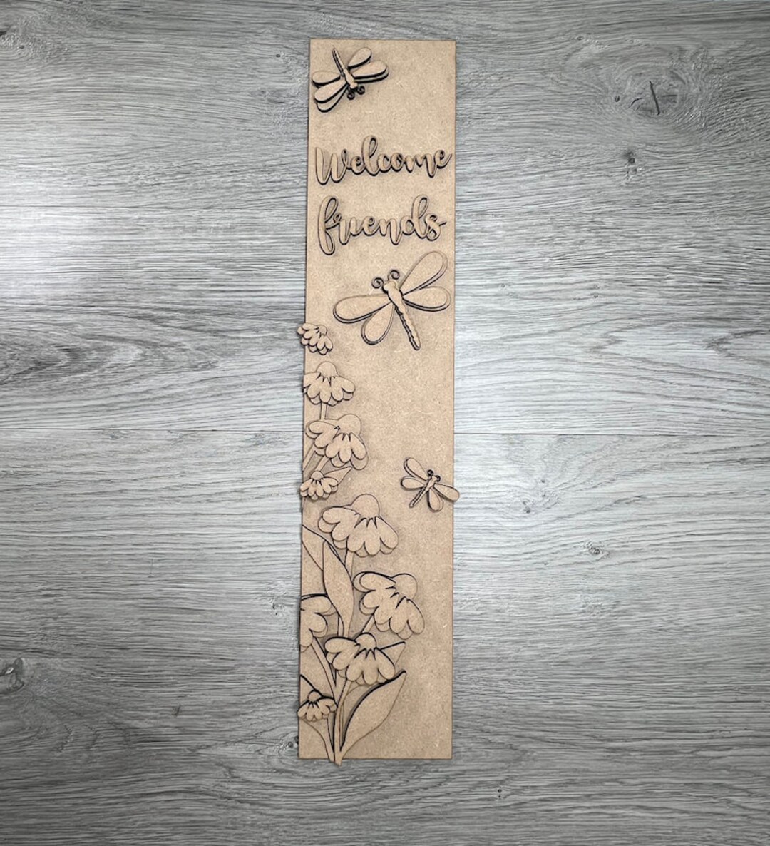 Dragonfly and Daisy DIY Porch Leaner, Spring Porch Leaner, Dragonfly ...