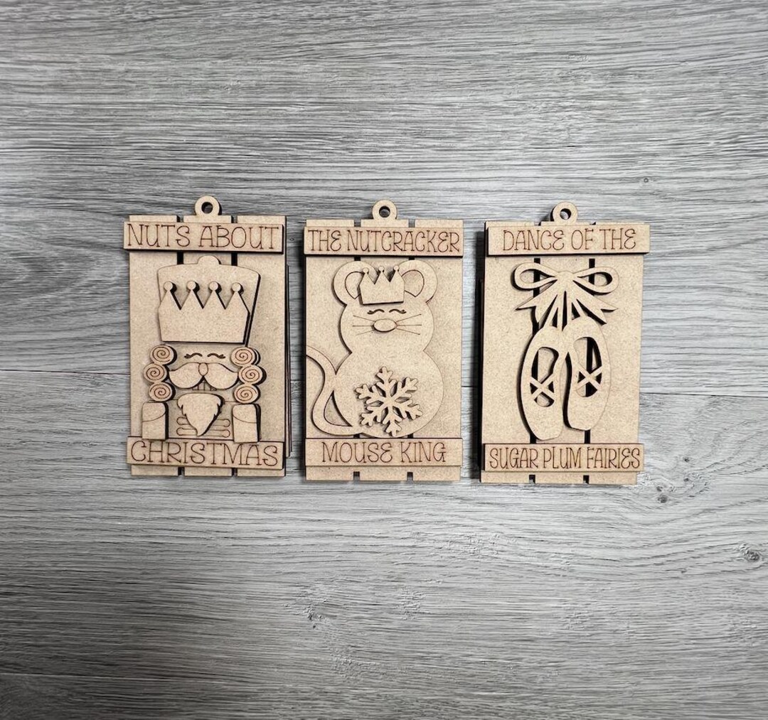 Nutcracker Christmas Pallet DIY Ornaments, Christmas Ornaments, Mouse ...