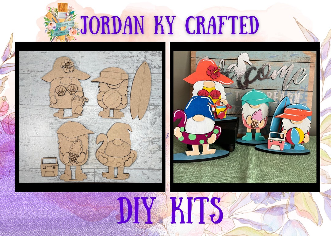 Summer Gnomes, DIY Gnome Kits, Swimming Gnome, Beach Gnome, DIY Picnic ...