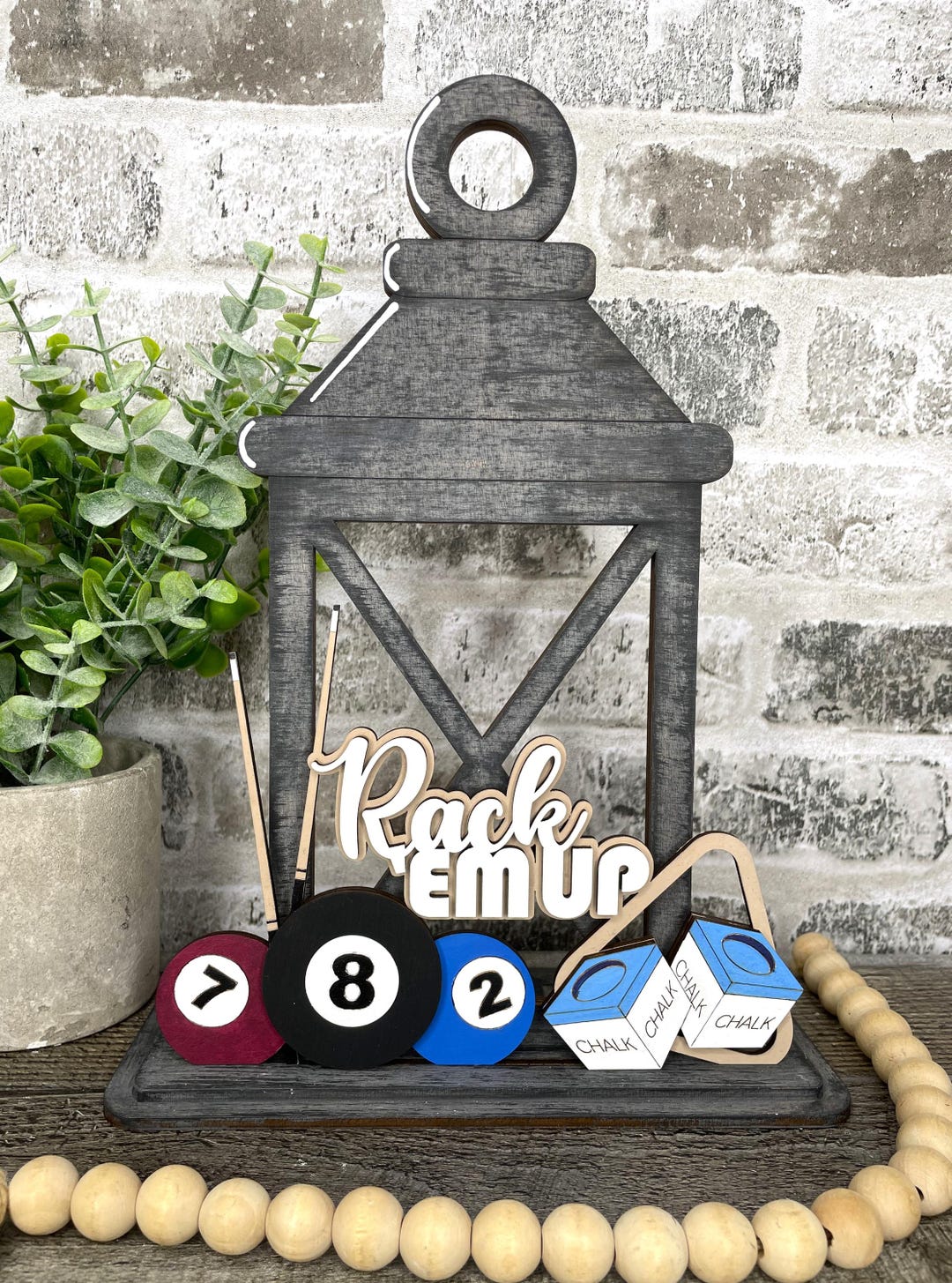 Lantern Billiards DIY Insert, Lantern Shelf Sitter, Interchangeable ...