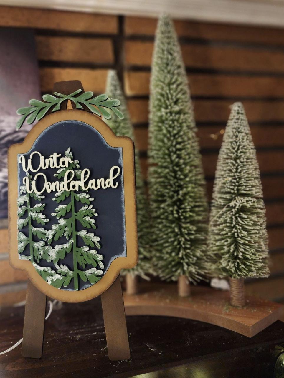 Artist Easel Winter Wonderland DIY Insert, Interchangeable Artist Easel ...