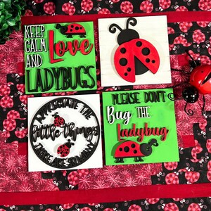 Ladybug Ladder Inserts, Good Luck Ladder Inserts, Insect Tiles, Love ...