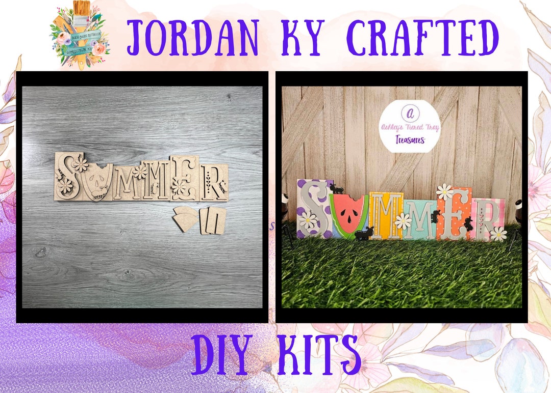 Summer DIY Word Block, Summer Craft Kit, July 4th Word Block, DIY ...