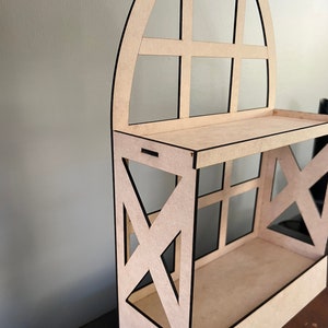 Cathedral Window Display Shelf, Arched Display, Two Tier Shelf, Display ...