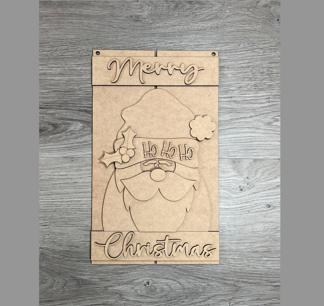 Santa Pallet DIY Sign, Santa Door Hanger Kit, Holiday Pallet Art, DIY ...