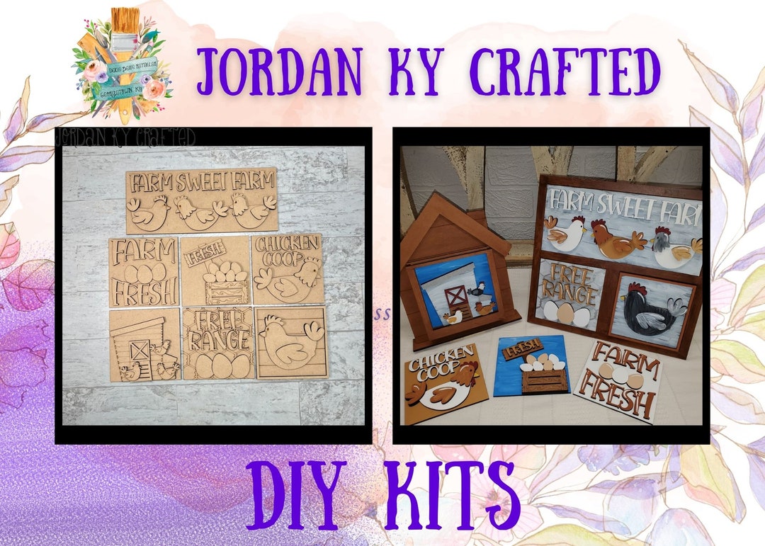 Farm Sweet Farm Ladder Tiles, Free Range Ladder Tiles, Farm Craft Kits ...