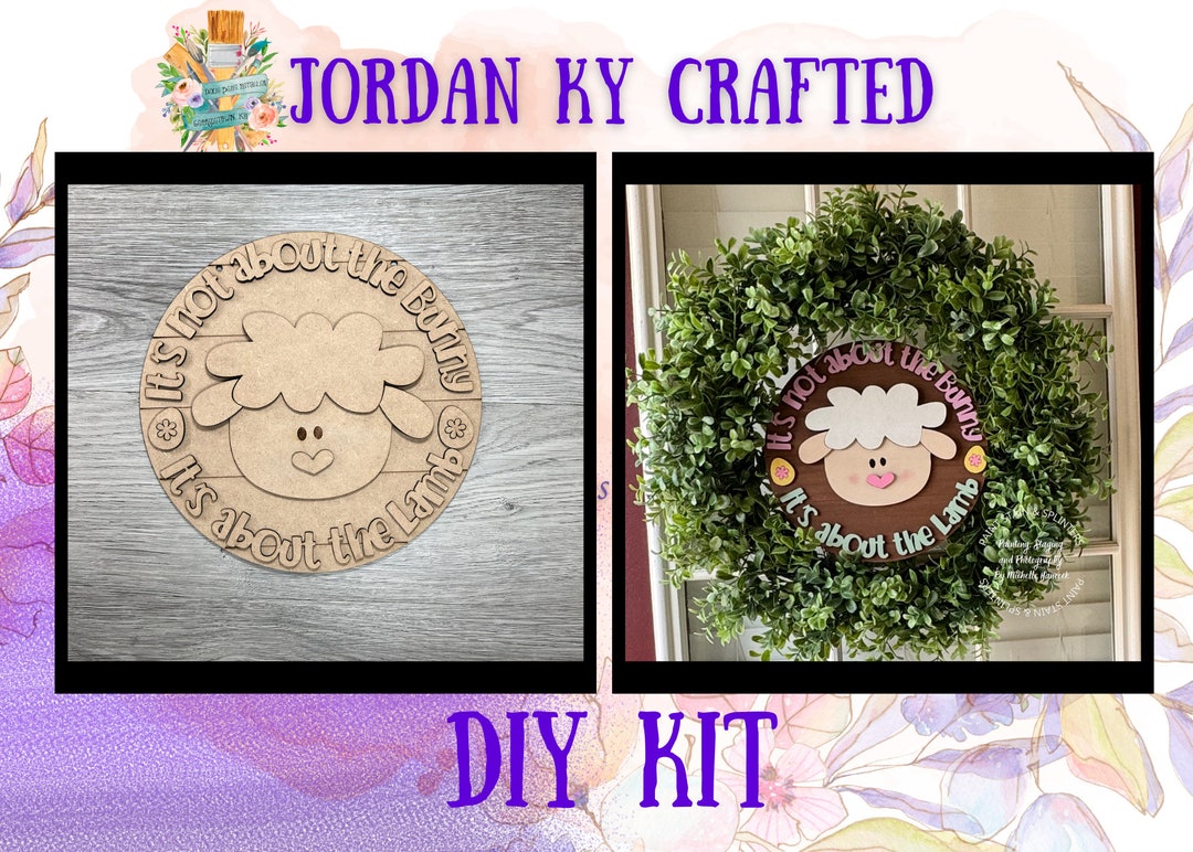 Easter Lamb DIY Door Hanger, Sheep Door Hanger, Easter DIY Door Hanger ...