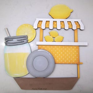 Summer Lemonade Stand Greenery Planter Basket DIY Shelf Sitter ...