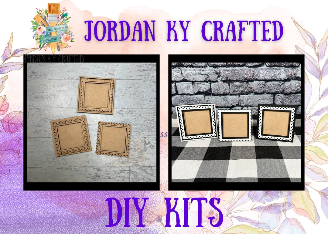 Mini Decorative Frames, 3 Pc Frames, Mini Scalloped Edge Frames ...