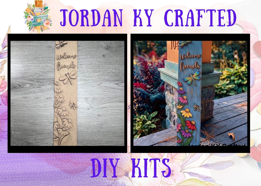 Dragonfly and Daisy DIY Porch Leaner, Spring Porch Leaner, - Etsy