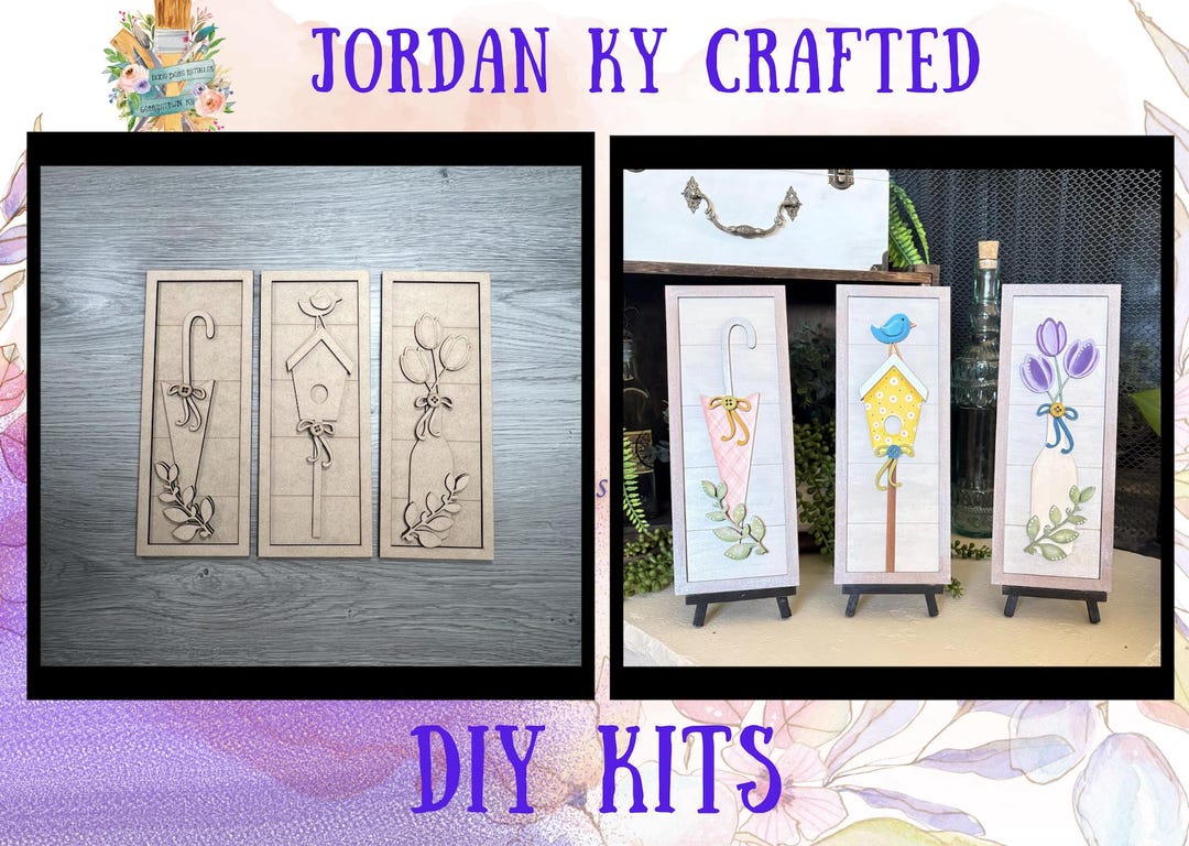 Vertical Shiplap Trio Signs Spring DIY Craft - Etsy