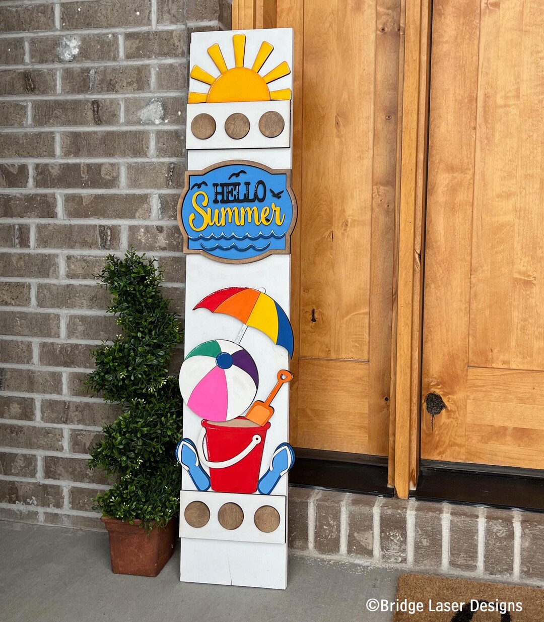 TTP Summer Beach DIY Porch Leaner, Interchangeable Porch Leaner ...