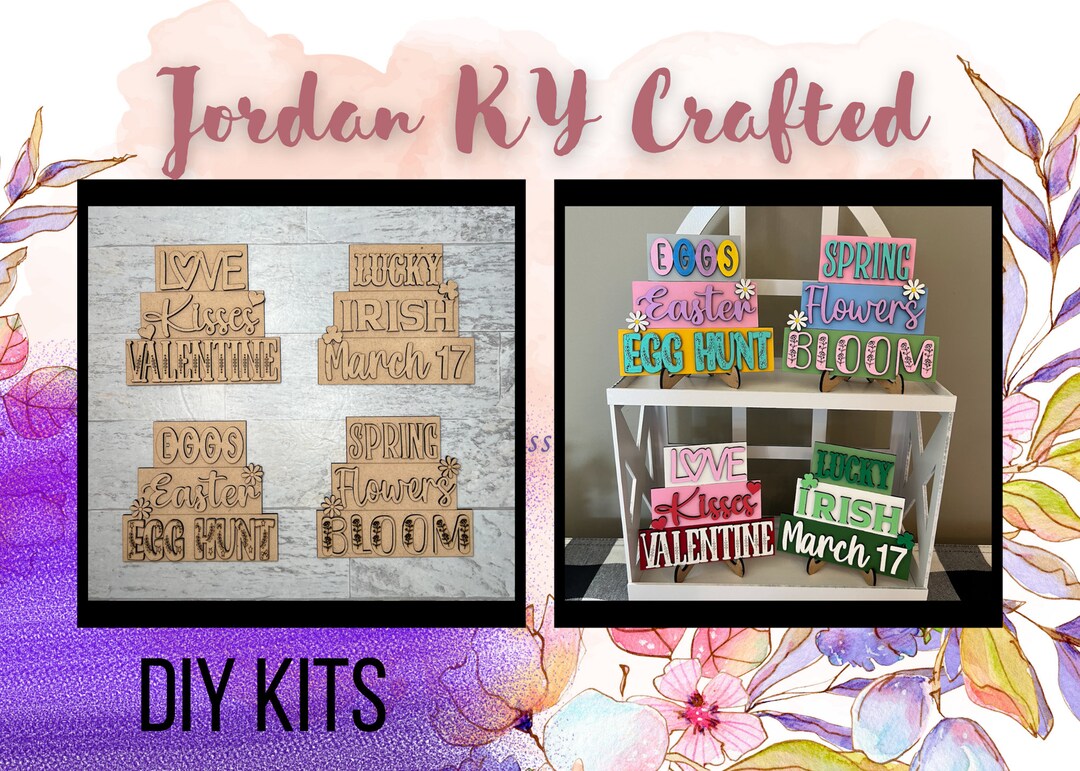 Spring Word Stacker Word Stack Base DIY Spring Word Decor - Etsy