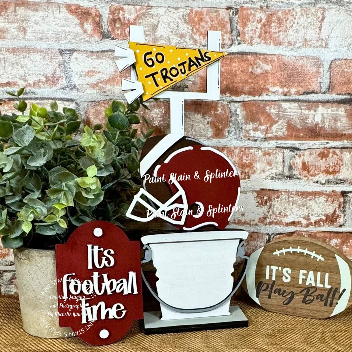 Bucket Football DIY Porch Leaner, Interchangeable Porch Leaner ...