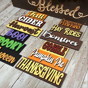 Fall Word Stacker, Word Stack Base, DIY Fall Word Decor, Halloween Word ...
