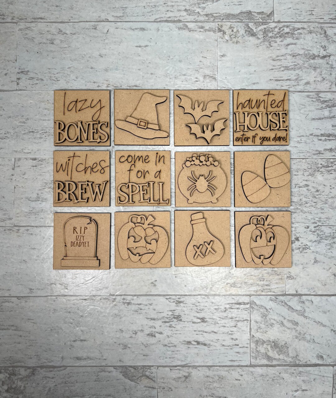 Mini Haunted House DIY Tiles Mini Halloween Tiles Spooky - Etsy