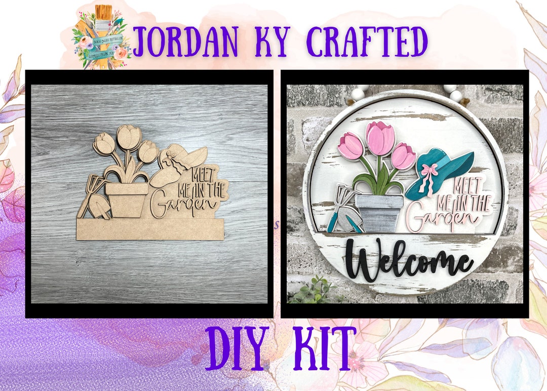 Spring Garden Insert, Farmhouse Display Insert, Flower Insert ...