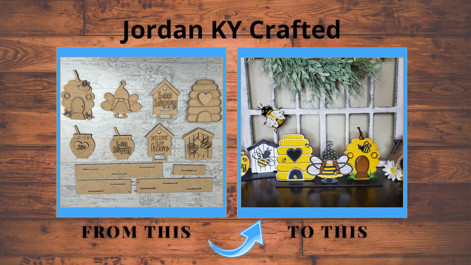 Beehive Houses DIY Centerpiece Bee House Row Craft Kit | Etsy