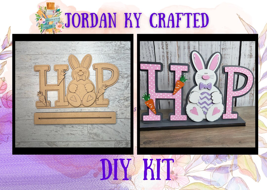 Bunny Hop Display, Easter Display, Easter Sign, Easter Centerpiece ...