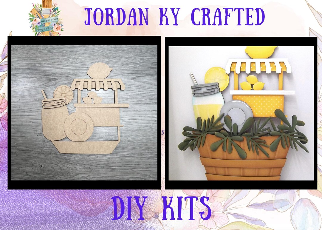 Summer Lemonade Stand Greenery Planter Basket DIY Shelf Sitter ...