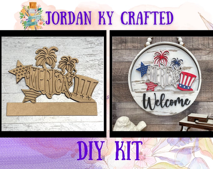 July 4th Sign Insert, Farmhouse Hanging Sign, America Insert ...