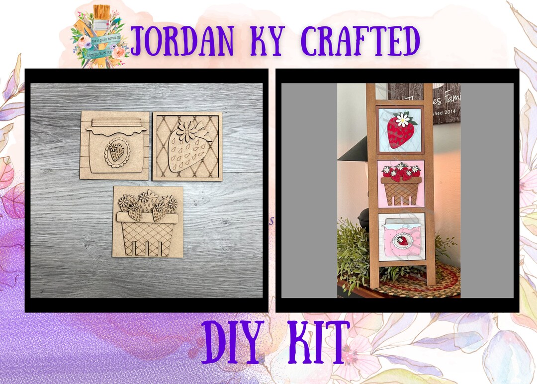 4" Tile Strawberry Jam DIY Insert - Etsy