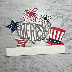 July 4th Sign Insert, Farmhouse Hanging Sign, America Insert ...