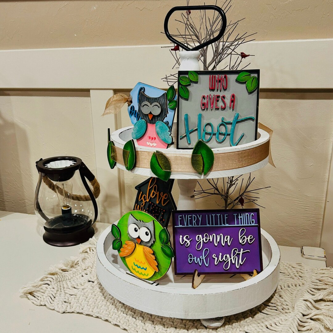 Owl DIY Display, DIY Owl Craft Kit, Who Gives A Hoot, Be Owlsome, - Etsy